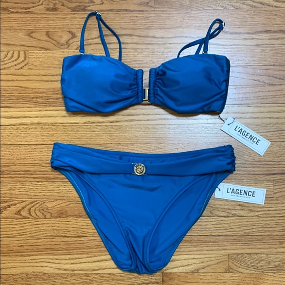 L'AGENCE | Swim | Lagence Swimsuit Strapless Bandeau Bikini Set Krista ...